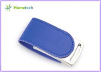 China CE Blue Eco Leather USB Flash Disk 4GB For Promotional Product for sale