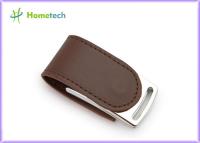 China Leather Usb Disk Custom Metal PU 4GB 8GB Pendrive 64MB To 32GB for sale