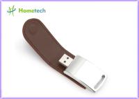 China Leather Usb Disk Custom Metal PU 4GB 8GB Pendrive 64MB To 32GB for sale