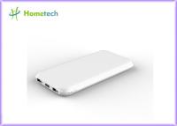 China Ultra Thin portable 2 charging ports compact power bank 10000mAh Li - polymer battery for sale
