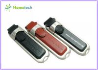 China Black Leather USB Flash Disk custom printing , novelty usb 2.0 pen drive with Tin box for sale