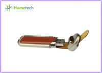 China Black Leather USB Flash Disk custom printing , novelty usb 2.0 pen drive with Tin box for sale