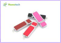 China Promotional engravable Leather USB Flash Drive custom logo printing for sale