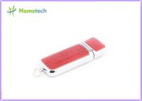 China Promotional engravable Leather USB Flash Drive custom logo printing for sale