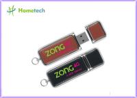 China Promotional engravable Leather USB Flash Drive custom logo printing for sale
