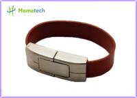 China Leather wristband personalized 32gb usb 2.0 flash drive 10-22mb / s Speed for sale
