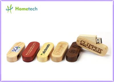 China Swivel USB 3.0 Flash Drive , small wooden usb drive logo FOR Gift for sale