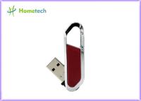 China High Speed Leather USB Flash Disk 64gb / USB 2.0 Pen Drive 4gb With FCC RoHS Standard for sale