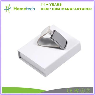 China Bulk Promotional Leather USB Flash Disk Drive 4GB 8GB 62mm*27*12mm for sale