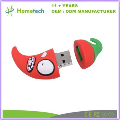 China Cartoon Hot Pepper/Fruit Model Cute Customized USB Flash Drive 8GB 16GB 32GB PVC Pen Drive for sale