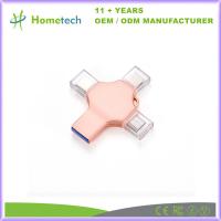 China 4 In 1 High Speed Otg Usb Flash Drive 8Gb 16Gb 32Gb Phone Usb 2.0 3.0 Memory Stick 64Gb 128Gb Type C Pendrive For Iphone for sale