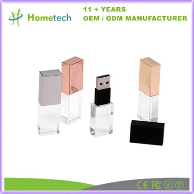 China Fast Speed Glass Crystal USB Flash Drive 8GB 16GB 4GB Transparent USB Flash Drive for sale