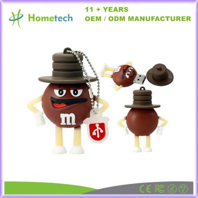 China USB 2.0 Cartoons Chocolat M&M Rainbow Bean USB Flash Drive 4GB 8GB 32GB 64GB Pendrive Flash Memory Gifts for sale