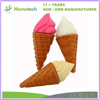 China Customized PVC Ice Cream USB Flash Drive 1GB 2GB 4GB USB 2.0 Cartoon Memory Stick for sale