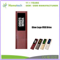 China Luminous Wooden USB Flash Drive LED Light Wood Pen Drive USB Memory Stick 8Gb 16Gb 32Gb 64Gb 128Gb for sale