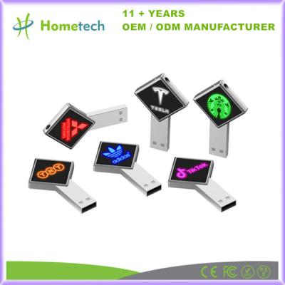 China Light Up Your Logo Perfect Promotion Gift Metal USB Flash Drive with USB 2.0/3.0 Interface for sale