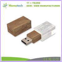 China Elegant Crystal USB Flash Drive with Wood Color For Wedding and Photography for sale