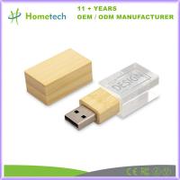China Elegant Crystal USB Flash Drive with Wood Color For Wedding and Photography for sale