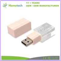 China Elegant Crystal USB Flash Drive with Wood Color For Wedding and Photography for sale