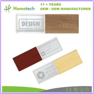 China Elegant Crystal USB Flash Drive with Wood Color For Wedding and Photography for sale