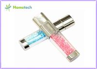 China Fashion USB 2.0 Flash Pen Drive , Crystal Heart USB Flash Drive Diamond Memory Stick for sale