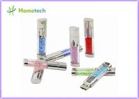 China Fashion USB 2.0 Flash Pen Drive , Crystal Heart USB Flash Drive Diamond Memory Stick for sale