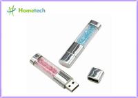 China Fashion USB 2.0 Flash Pen Drive , Crystal Heart USB Flash Drive Diamond Memory Stick for sale