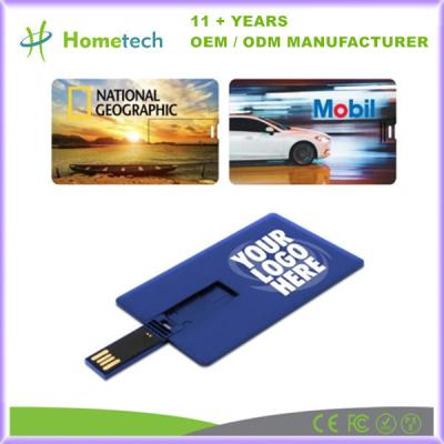 China Custom Dual-Sided Printing Credit Card USB Flash Drive with 128MB-256GB Capacity for sale