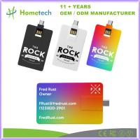 China Portable Credit Card Shape USB C Flash Drive With Durable Metal Casing For Digital Storage for sale