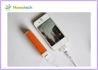 China Pink Rechargeable Lipstick Power Bank / Portable Mobile Power Bank 2200mAh for sale