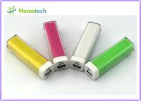 China Metallic Universal Portable Lipstick Power Bank 2600mAh for iphone , ipad for sale