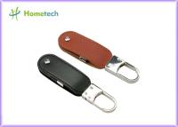 China Auto Run Leather USB Flash Disk Metal Keyring Pendrive Creativo USB 2.0 / USB 3.0 for sale