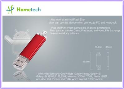 China 32GB High Speed OTG Mobile Phone USB Flash Drive / Blue U Disk for sale