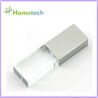 China High speed USB2.0/3.0 custom shape USB flash drives promotional LED crystal USB flash drive for business gift for sale