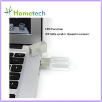 China High speed USB2.0/3.0 custom shape USB flash drives promotional LED crystal USB flash drive for business gift for sale
