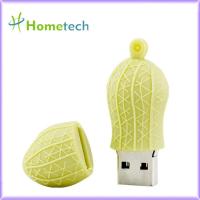 China Peanut Shell PVC Plastic Customized USB Flash Drive 4GB 8GB 4.3x1.3cm for sale