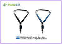 China Advertising Blue Lanyard USB Stick 16gb Customized Flash Memory Drive for engineer / designer for sale