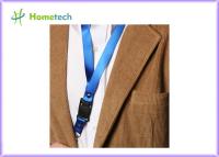 China Advertising Blue Lanyard USB Stick 16gb Customized Flash Memory Drive for engineer / designer for sale