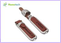 China Personalized Leather USB Flash Drive with Customized Silk-screen Logo for sale