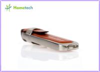 China Personalized Leather USB Flash Drive with Customized Silk-screen Logo for sale