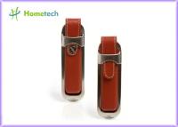 China Personalized Leather USB Flash Drive with Customized Silk-screen Logo for sale
