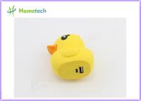 China Rubber Ducky Yellow Portable Lipstick Power Bank , 2600mAh External Battery Charger for sale