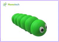 China Green Mini Lipstick Power Bank 2600 mAh Soft PVC Cartoon Caterpillars Shaped for sale