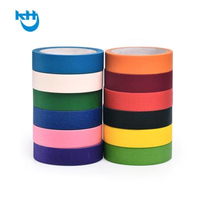 China RoHS Matt PET Industrial Adhesive Tape Crepe Colored Painters Tape for sale