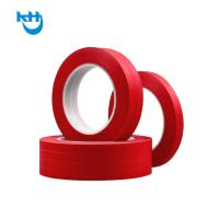 China Pet Red Crepe Paper Tape High Temperature Thermal Spray Masking Tape for sale