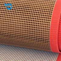 China Anti Aging Teflon Coated Fiberglass Conveyor Belt Weather Resistance for sale