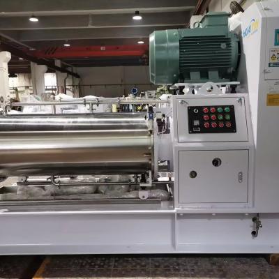 China 100 / 250 Liter Grinding Horizontal Bead Mill With Screw /Gear / Diaphragm Pump for sale