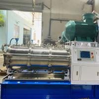 China Wearable Wet Grinding Horizontal Bead Mill With PLC Touching Screen Control 4kw for sale