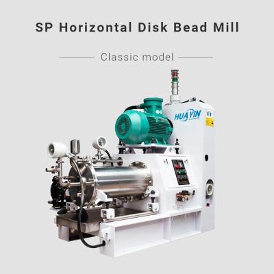 China 50L Horizontal Bead Mill For  Pesticide SC 9Cr18MoV Steel Double Mechanical Seal for sale