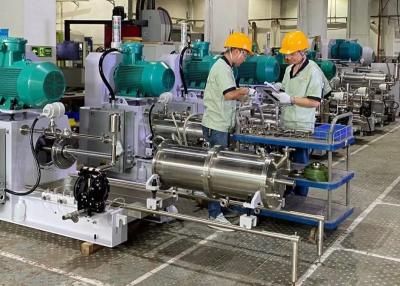 China Energy Saving PU Coated Complex Disc Type Horizontal Bead Mill For Wet Slurry Grinding for sale